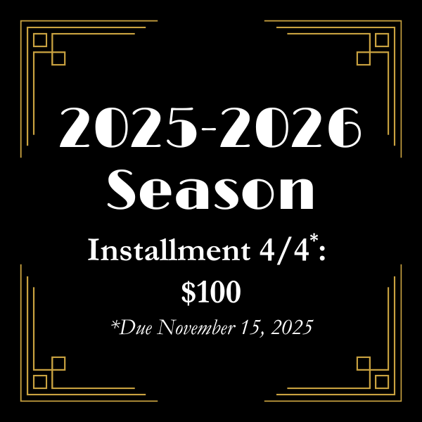 2025-2026 Season - Dues Payment 4 (due November 15, 2025) - Sassyracs
